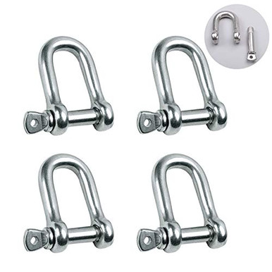 Stainless Steel 304 D Shape Shackle 5 32" 1 4" 5 16" 3 8" Reedny for ...