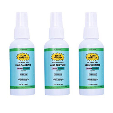 CLEAN MONSTER Lavender Peppermint Hand Sanitizer Spray - Made in USA ...