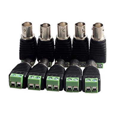 Conwork 10-Pack BNC Female Connector Adapter with Solderless Screw ...