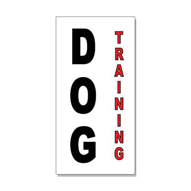 Dog Training Black Red DECAL STICKER Retail Store Sign Sticks to Any ...