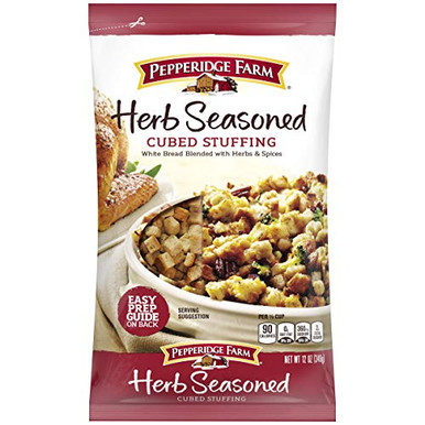 Pepperidge Farm Herb Seasoned Cubed Stuffing 12 oz. Bag ...