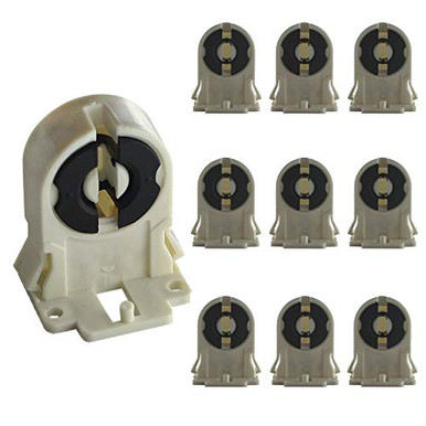 Pack of 10 Double Hole Screw Fixing T8 Light LED Bulb Socket Lamp ...