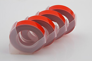 MOTEX Label Maker Embossing Refill Tape 9mm X 3M 4 Rolls Pastel Orange ...