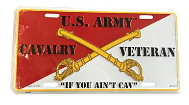 United States Army Cavalry Automobile Metal License Plate Including ...