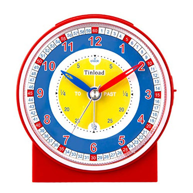 Tinload Analog Alarm Clock for Kids Telling Time Teaching Design Silent ...