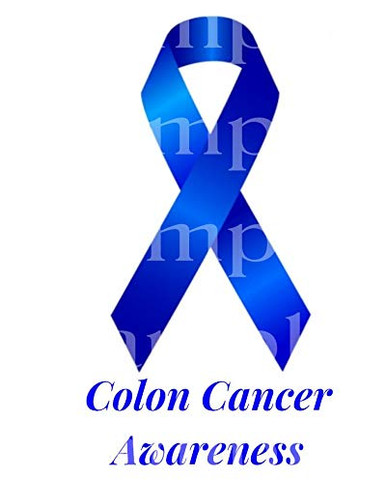 1.5" Round 30 Per Sheet - Blue Colon Cancer Awareness Ribbon - D24508 ...