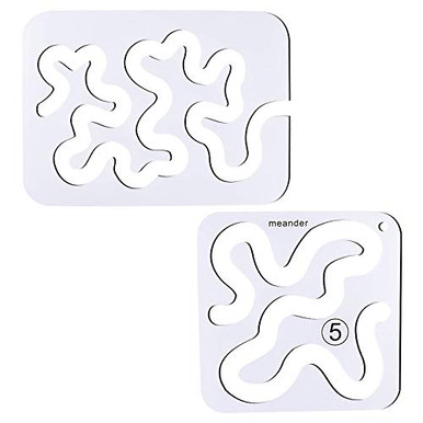 Deokke 2 Shape Free Motion Quilting Template Series Meander Stipple ...