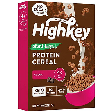 HighKey Plant Based Protein Cereal - Keto Chocolate Breakfast Low Net ...