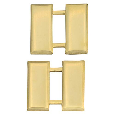 Smith and Warren Large Captain Bars Collar Brass Insignia Gold Finish ...