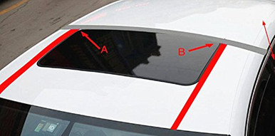 NF orange Gloosy Black Vinyl Vehicle Car Wrap Sticker Decal Car SunROOF ...