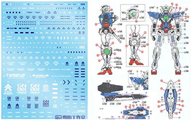 Decals Decal fits Bandai Hobby PG 1 60 EXIA 00 Gundam GN-001 Stickers ...