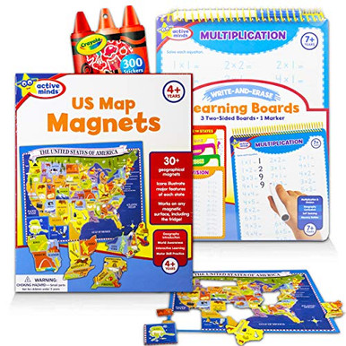 Learning Toys Learning Resources Bundle for Kids Set - Featuring US Map ...