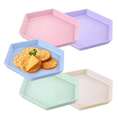 5 Pack Wheat Straw Plates 5.9" Reusable Cereal Plates Dishwasher and ...