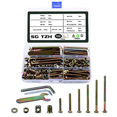SG TZH 123PCS M6 Kit Crib Screws Hardware Replacement Kit Hex Socket ...