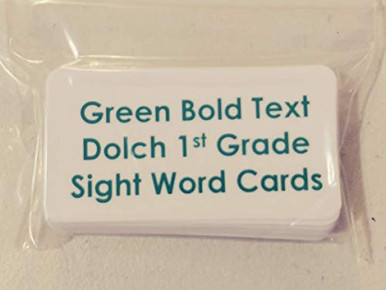 41 Laminated Bold Green Text Dolch First Grade sight word flashcards ...