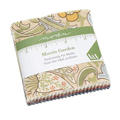 Morris Garden Mini Charm Pack by V and A 42-2.5" Precut Fabric Quilt ...