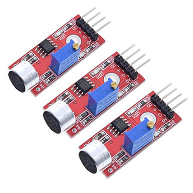 SUBALIGU 3PCS Mic Microphone Sensor High Sensitivity Sound Detection Module Compatible with ...
