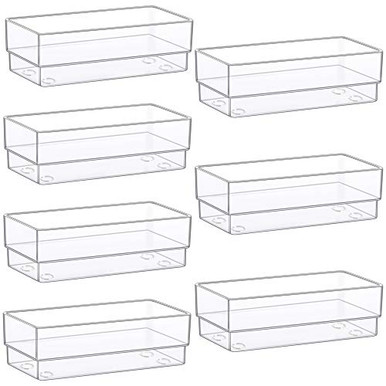 Kootek Desk Drawer Organizer Modular Plastic Bins Drawer Dividers ...