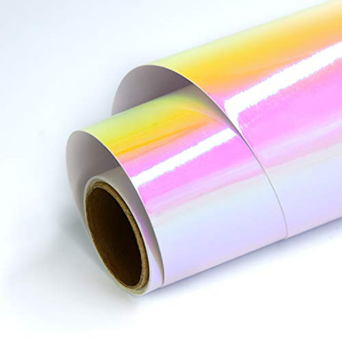 Holographic Opal Vinyl roll 12" x 5ft Permanent Vinyl Permanen Adhesive ...