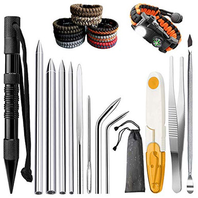 12 Pack Marlin Spike - Paracord Stitching Set with Lacing Needles Fids ...