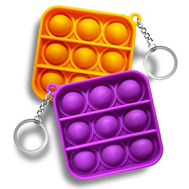 Mini Push pop Bubble Fidget Sensory Toys Mini Fidget pop Toys Keychina ...