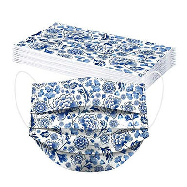 10PC Floral Disposable Face_mask for Women Men Butterfly Rose Flower ...