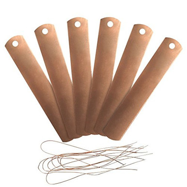 KINGLAKE 20 Pcs 4 Inch Long Copper Plant Tags with Copper Ties Tree ...