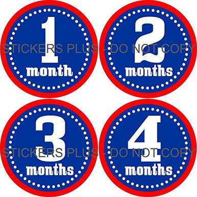 Baby Boy Month Stickers Monthly Baby Milestone Stickers Bodysuit ...
