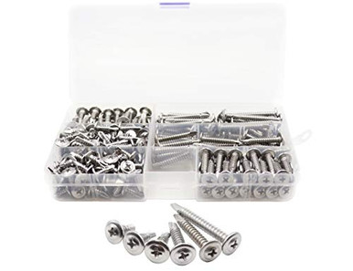 LBY 200pcs 10 x 1 2" ~ 10 x 1-1 2" Wafer Head Phillips Self Drilling ...
