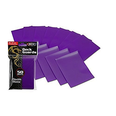 BCW 300 Premium Purple Double Matte Deck Guard Sleeve Protectors for ...