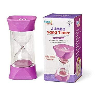 hand2mind Purple Jumbo Sand Timers 10 Minute Sand Timer Hourglass Sand ...