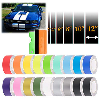 EZAUTOWRAP Free Tool Kit 6" Wide 10FT Long Matte Purple Racing Stripes ...
