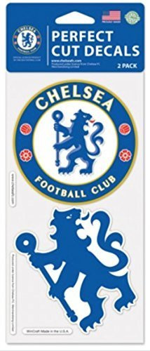 OFFICIAL CHELSEA FC PERFECT CUT DECAL SET OF TWO 4" X 4 ...
