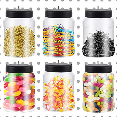 FEPITO 6 Pieces Pegboard Bins Peg Organizer Storage Jars Peg board ...