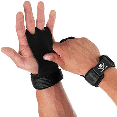 Mava Sports Leather Hand Grips with Wrist Support - Perfect Palm ...