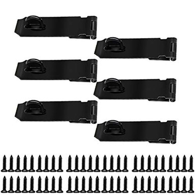 YIPLED Door Clasp Hasp Lock Security Padlock Hasp 4 Inch Stainless ...