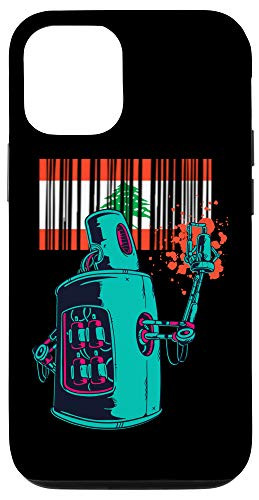 iPhone 12 12 Pro Lebanon Heritage Lebanese Roots Robot Spray Paint Case ...