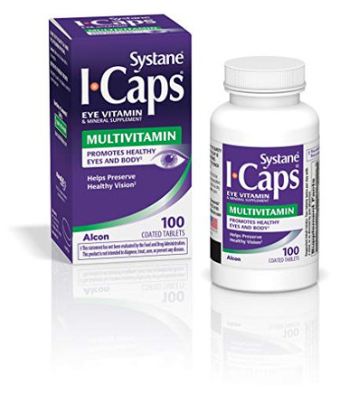 Systane ICaps Eye Vitamin and Mineral Supplement Multivitamin Formula ...
