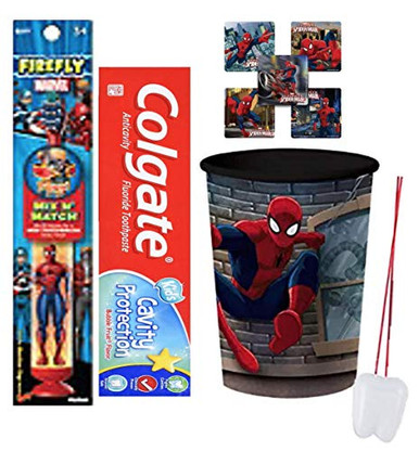Marvel Spiderman Super Hero Inspired 4pc Bright Smile Oral Hygiene ...