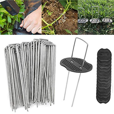 Ground Pegs Garden Landscape Staples Stakes Pins 2.5mm Thick 15cm 4cm ...