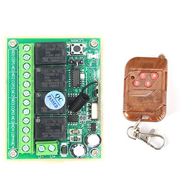 DC12V 10A 4CH Channel RF Wireless Remote Control Switch Wireless ...