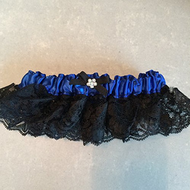 Beautiful Handmade Bridal Prom Homecoming Garter Royal Blue and Black ...