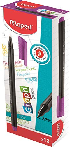 Maped Graph'Peps Felt Tipped Pens Sweety Purple Pack of 12 749108 ...