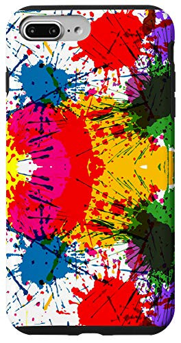 iPhone 7 Plus 8 Plus Colorful Paint Splatter Pattern Case ...