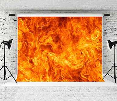 RBQOKJ 7x5ft Dancing Flame Backdrop Burning Orange Fire Photography ...