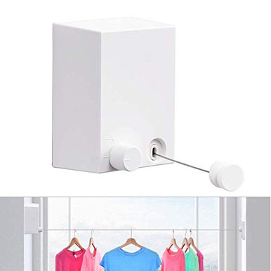 Retractable Clothesline Adjustable Heavy-Duty Clothesline for Drying ...