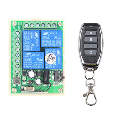 12V DC 4 Channels Wireless Remote Control Illumination Switch with 50M ...