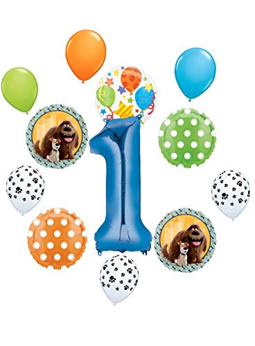 Secret Life of Pets Party Supplies 1st Birthday Max and Duke Balloon ...