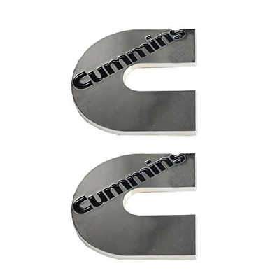 2pcs Cummins Emblems Decal Plaque Turbo Diesel Badge Cumming Door ...