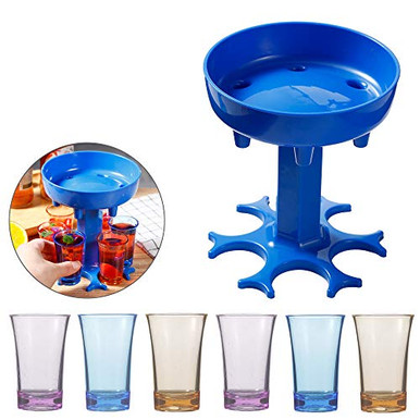6 Shot Glass Dispenser and Holder-Shots Dispenser six Ways Bar Shot ...